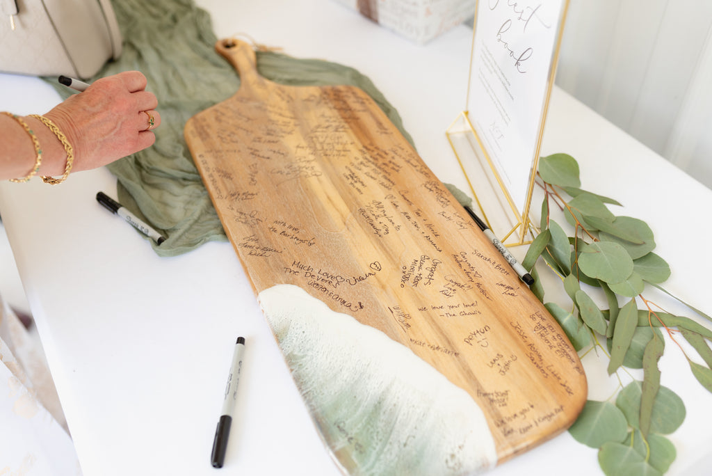 Custom Wedding Ocean Guest Book Board – MJ By The Bay, LLC